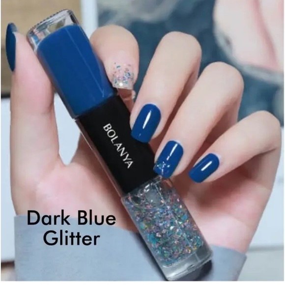bolanya | Makeup | Bolanya Nail Polish Double Color Dark Blue Glitter ...